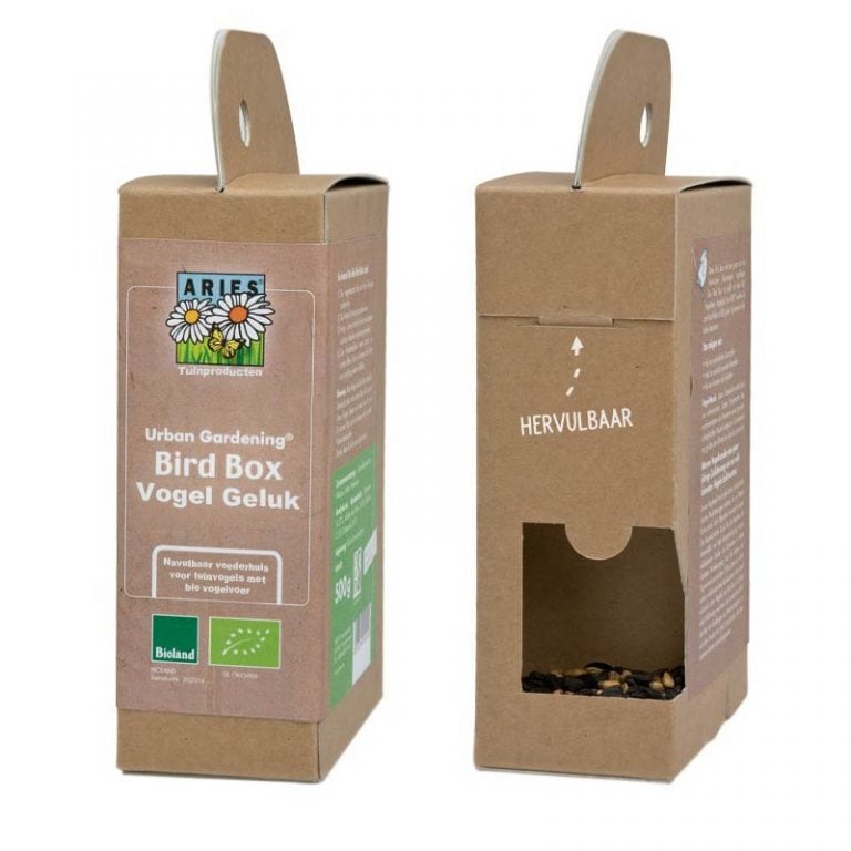 Bio Bird Box • Voederhuisje met vogelzaad 500gr - Ecomondo